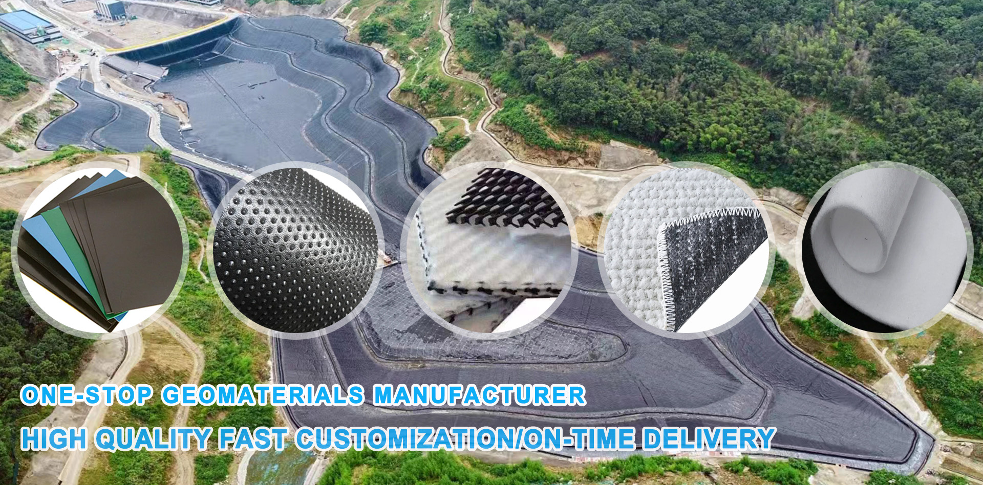 HDPE Geomembrane Composite Drainage Net Geotextile Manufacturer ...